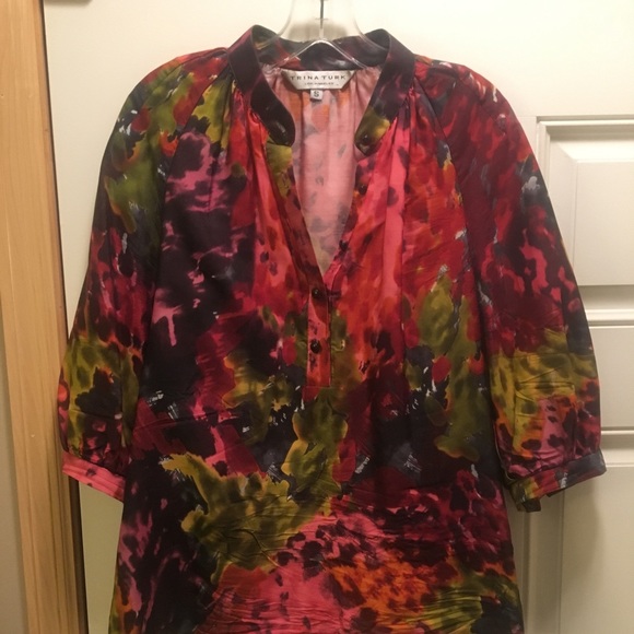 Trina Turk | Tops | Trina Turk Floral Top Blouse | Poshmark